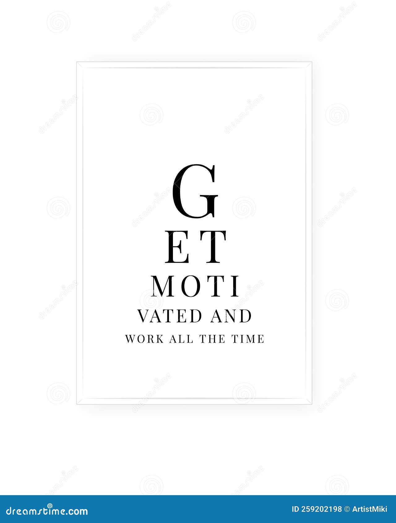 Get Motivated and Work All the Time, Vector Stock Vector - Illustration ...