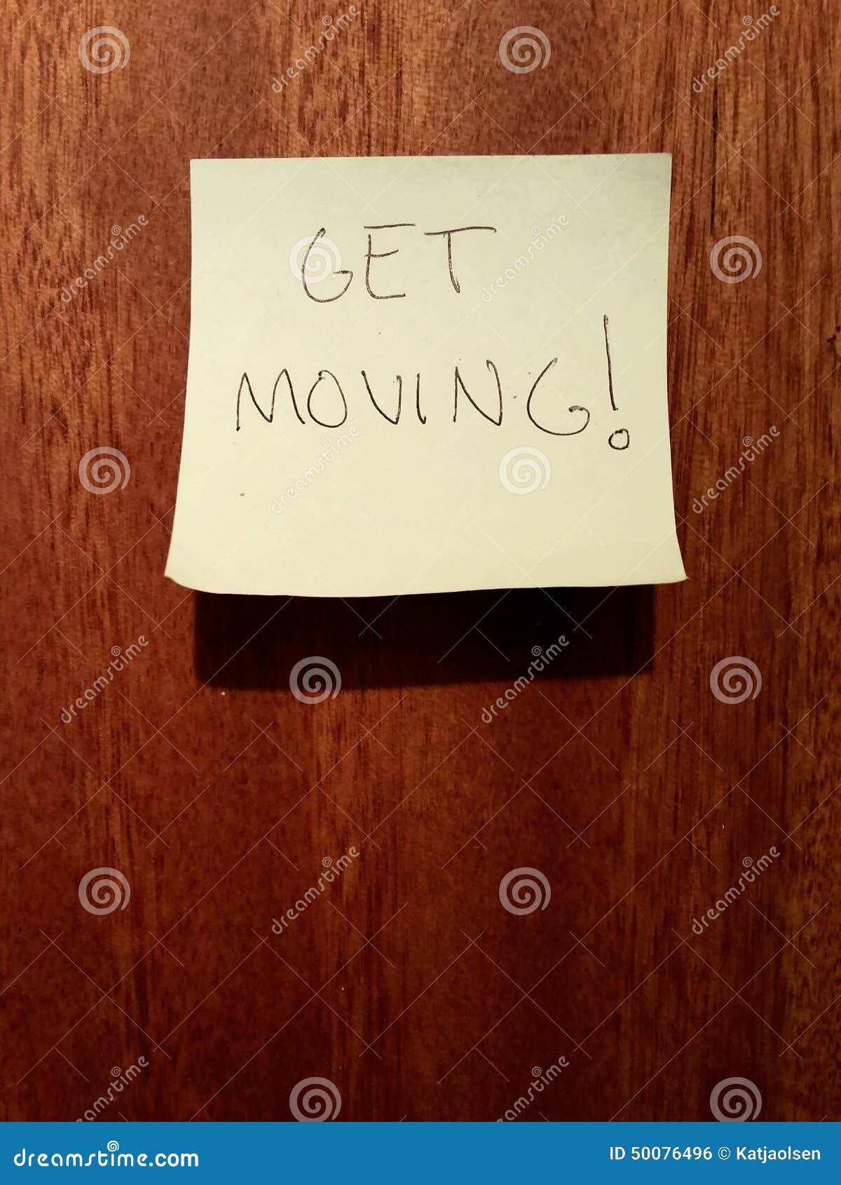 Get Moving Post it Note Motivation Exercise Diet Stock Photo - Image of ...