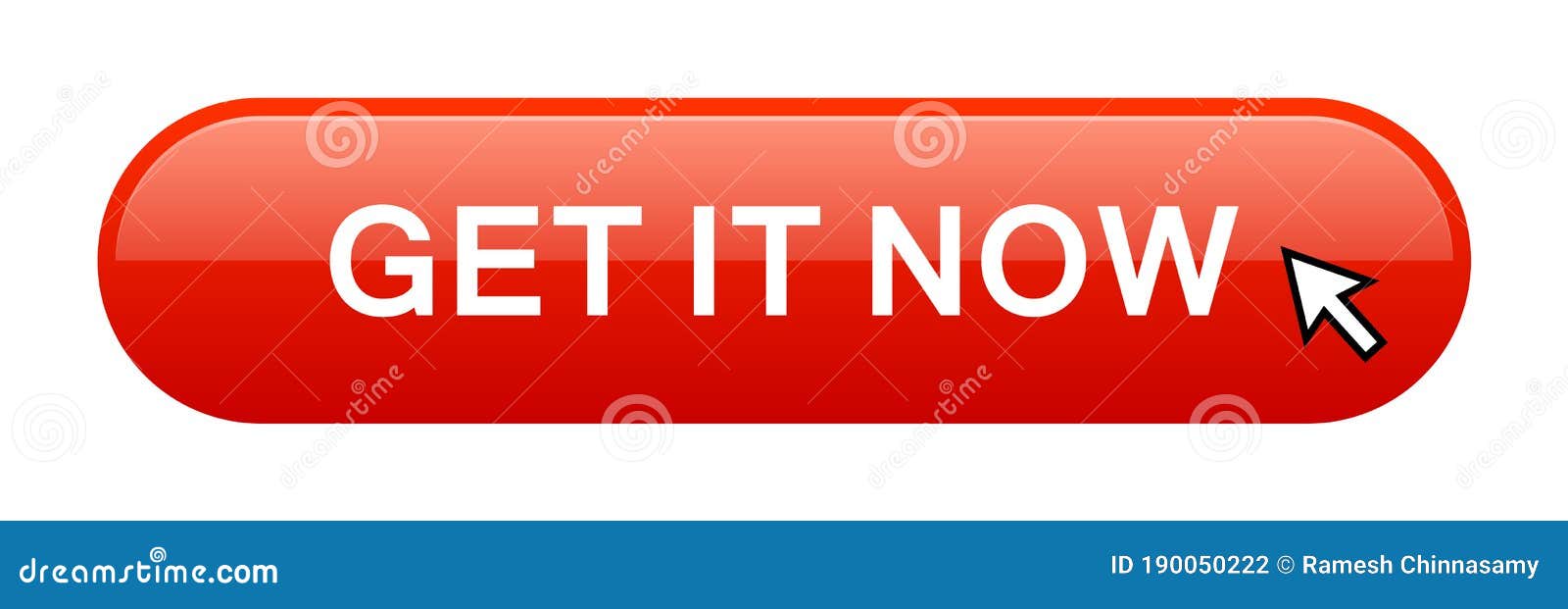 Get it now button stock vector. Illustration of hand - 190050222