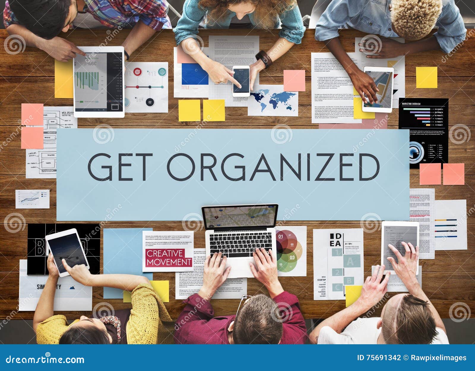 Get Organized Management Planning Concept Stock Photo - Image of phone ...