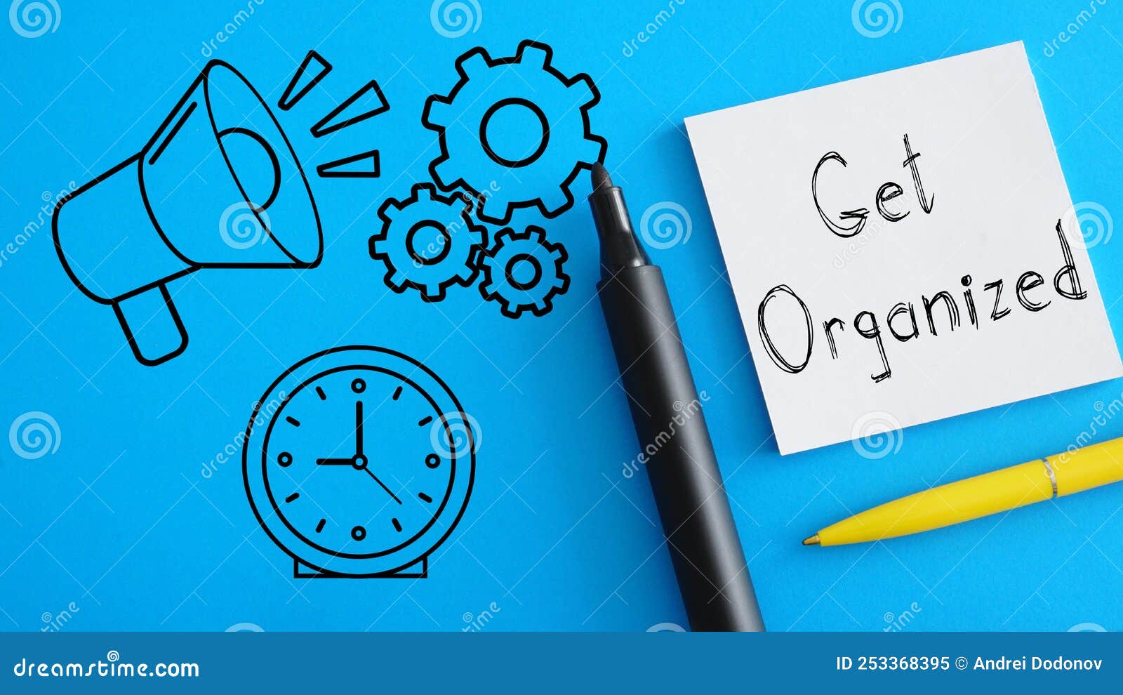 Get Organized is Shown Using the Text Stock Image - Image of manage ...
