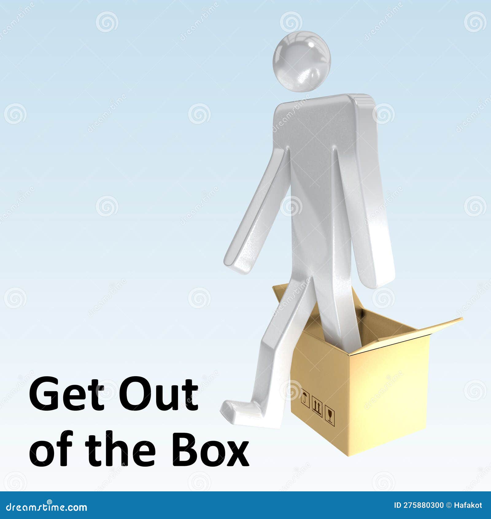 Get Out of the Box Illustration for Out of the Box Thinking and ...