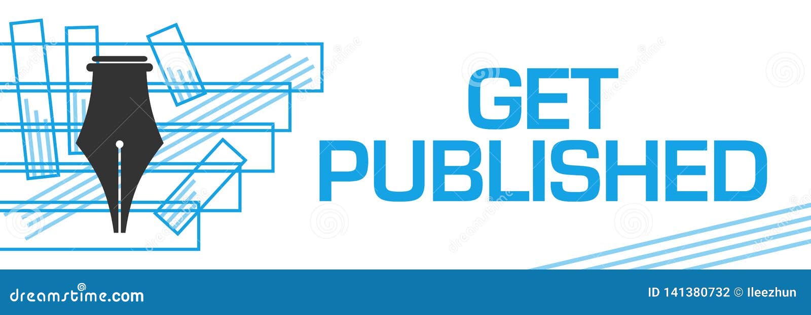 Get Published Blue Strokes Symbol Horizontal Stock Illustration ...