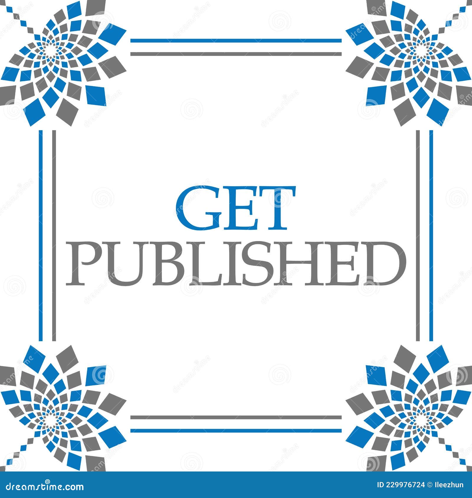 Get Published Blue Strokes Symbol Horizontal Stock Photography ...