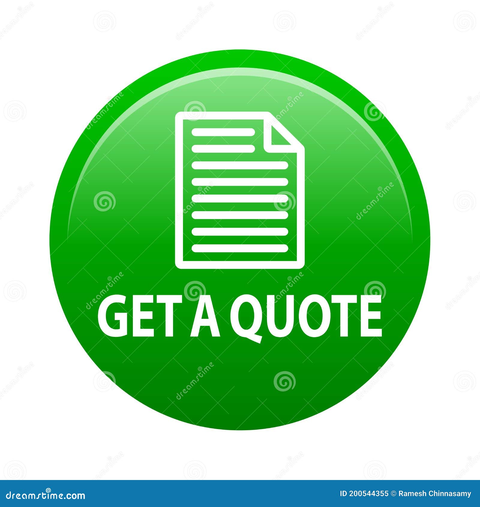 Get a quote button stock vector. Illustration of help - 200544355