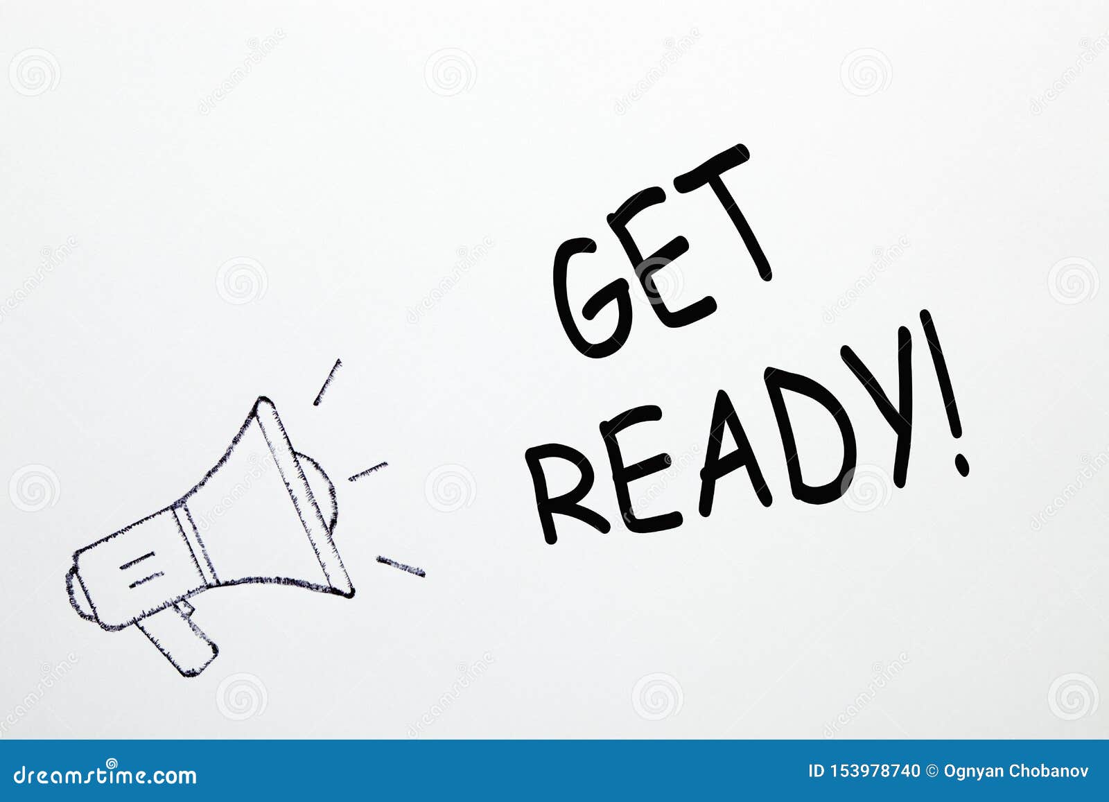 Get Ready Concept stock illustration. Illustration of message - 153978740
