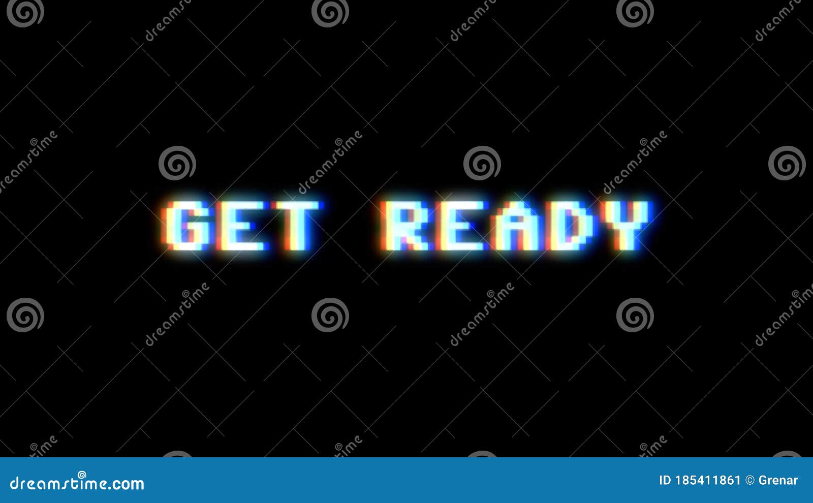 Get ready glitch 8-bit stock illustration. Illustration of broken ...