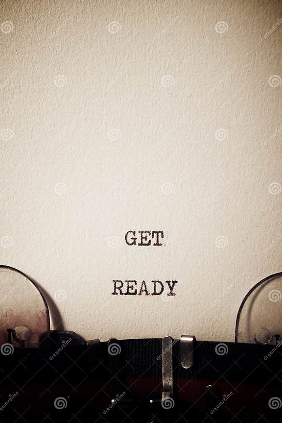 Get ready phrase stock image. Image of typescript, text - 198364221