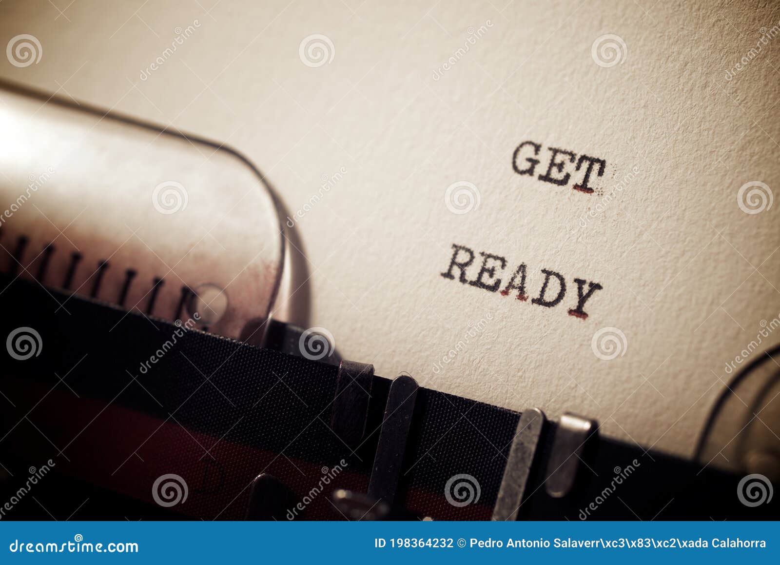 Get ready phrase stock photo. Image of vintage, typography - 198364232