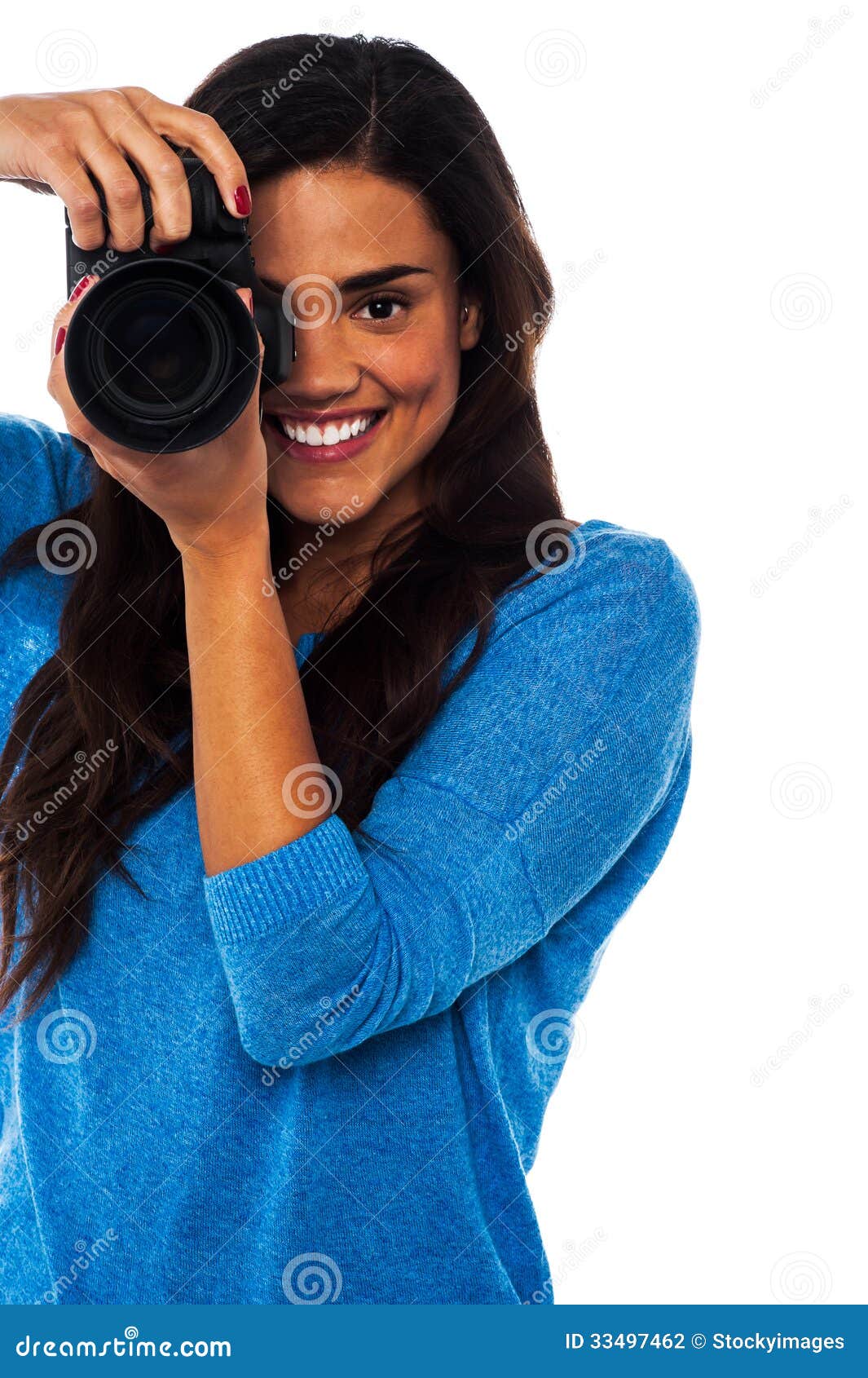 Get Ready for a Snapshot... Stock Photo - Image of lens, model: 33497462
