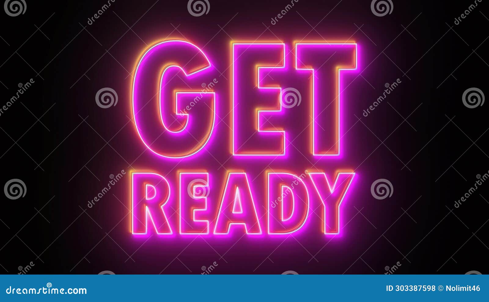 Are You Ready Text. Get Ready - Big Sign With Megaphone. Screen ...