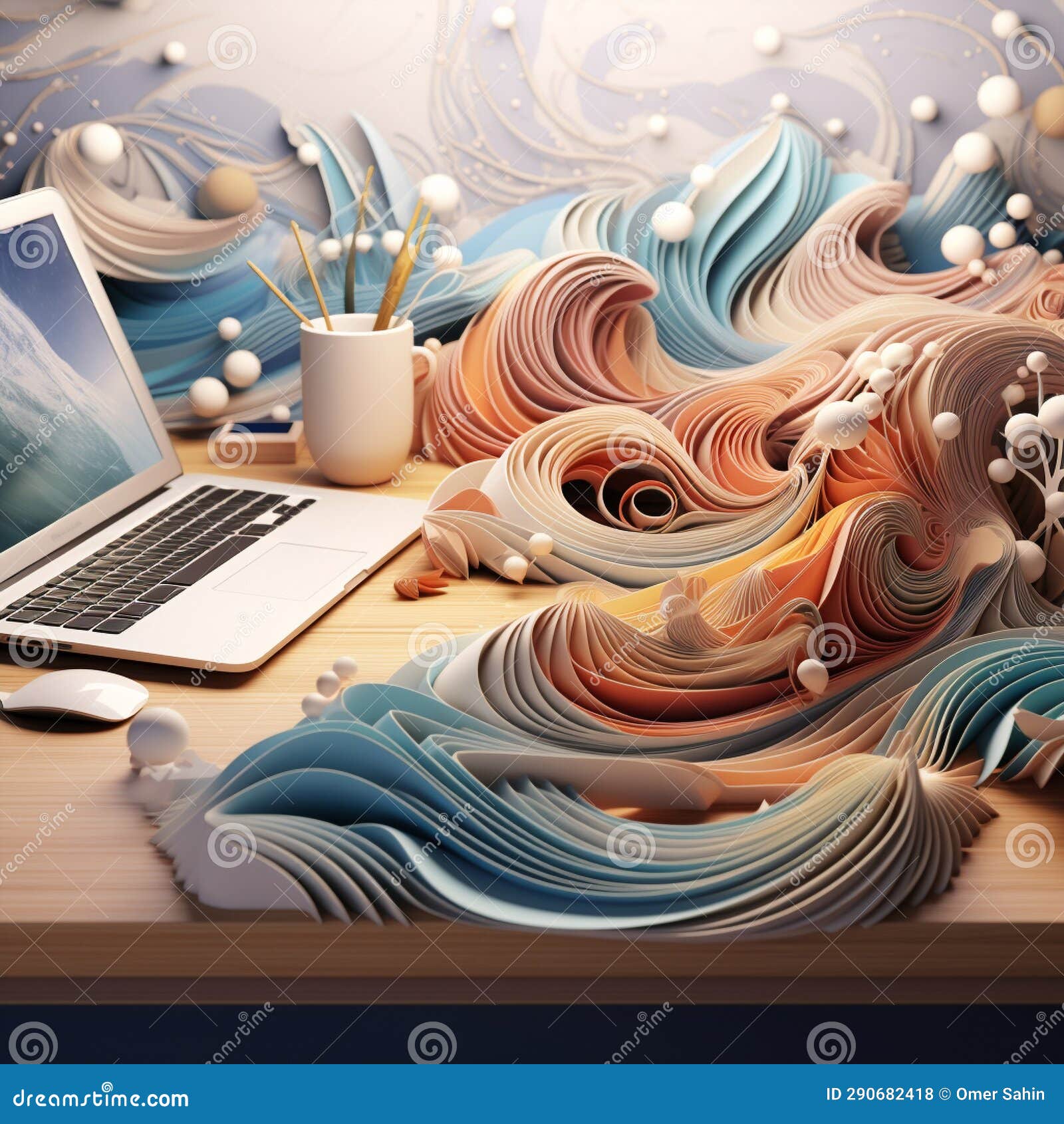 Astonishing Wallpaper Ribbon Reverie - Swirling, Wavy Ribbon Patterns ...