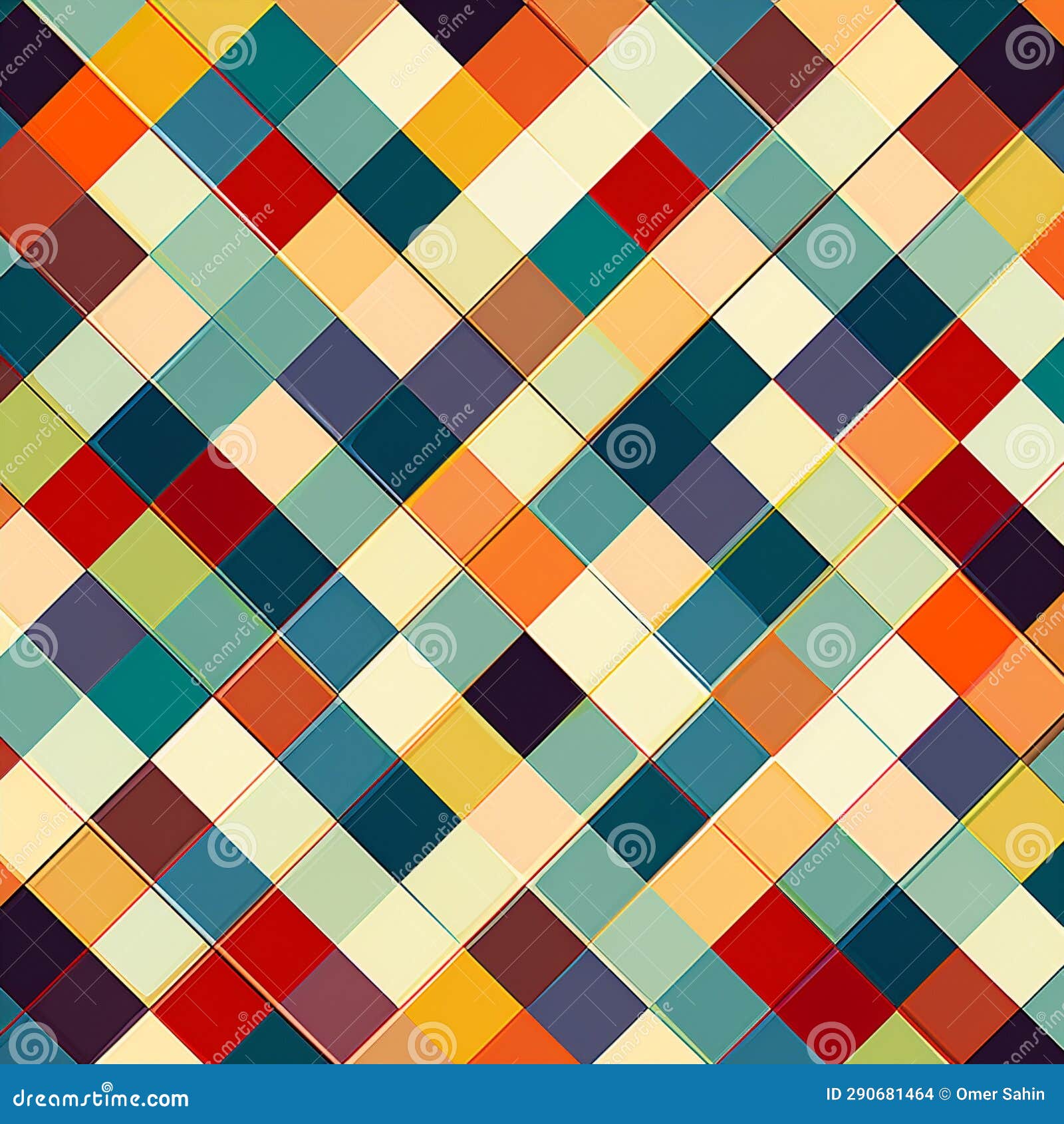 Checkered Wallpaper Design with Vibrant Colors Stock Illustration ...