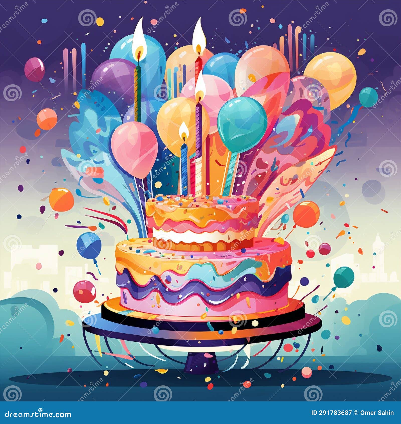 Sparkling Festivities stock illustration. Illustration of vibrant ...