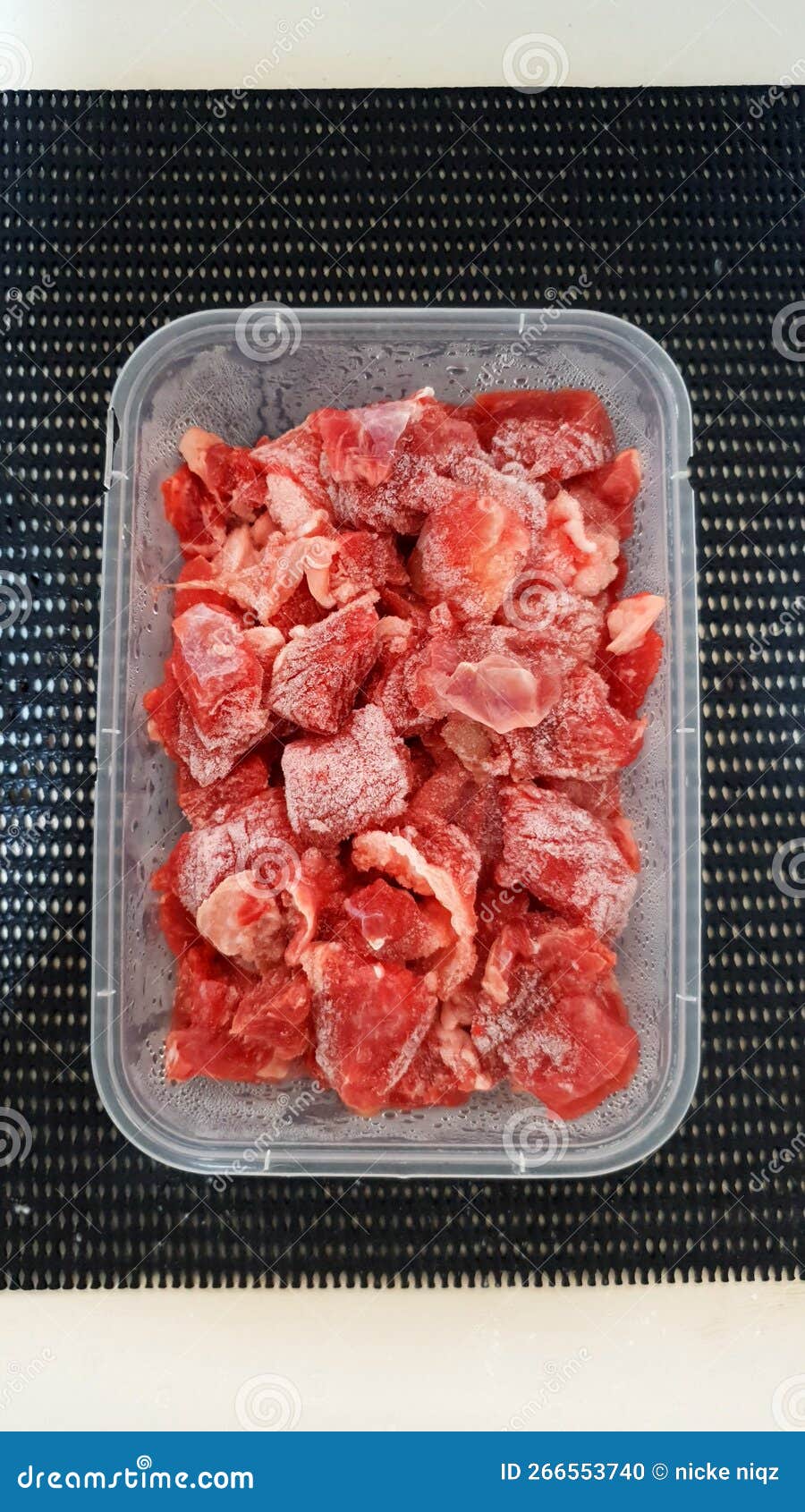 Get Ready to cook the meat stock photo. Image of defrost - 266553740