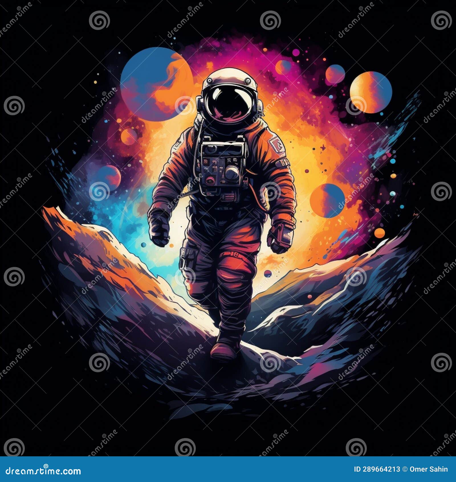 Adorable and Humorous Gaming Logo: Nebula Nomad Stock Image - Image of ...