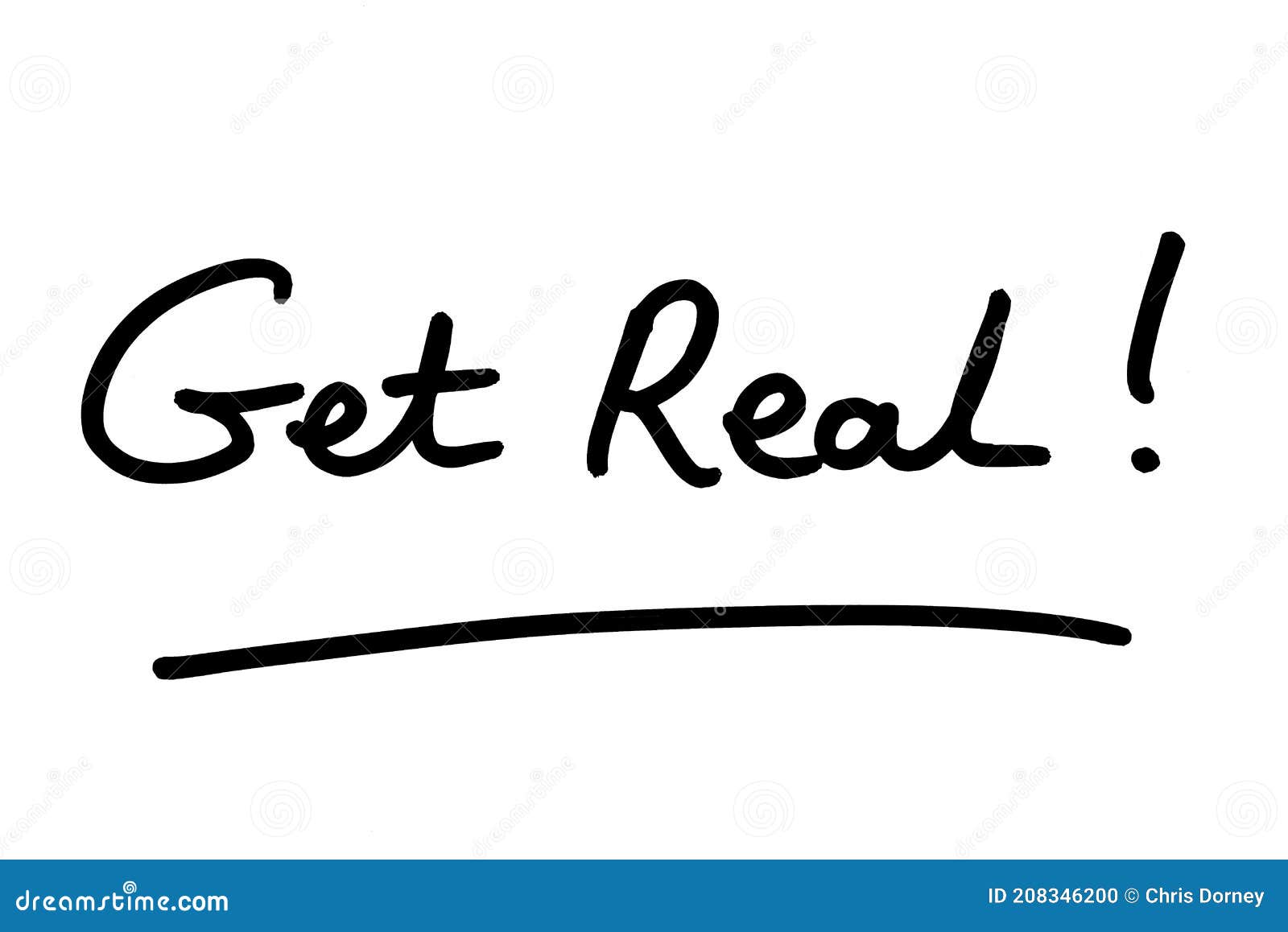 Lets Get Real Vector Illustration | CartoonDealer.com #184594954