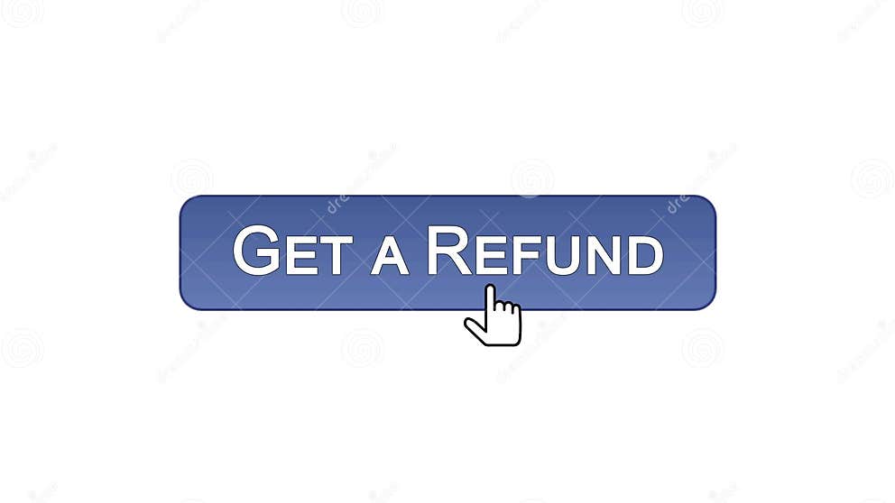 Get a Refund Web Interface Button Clicked Mouse Cursor, Violet Color, Budget Stock Illustration ...