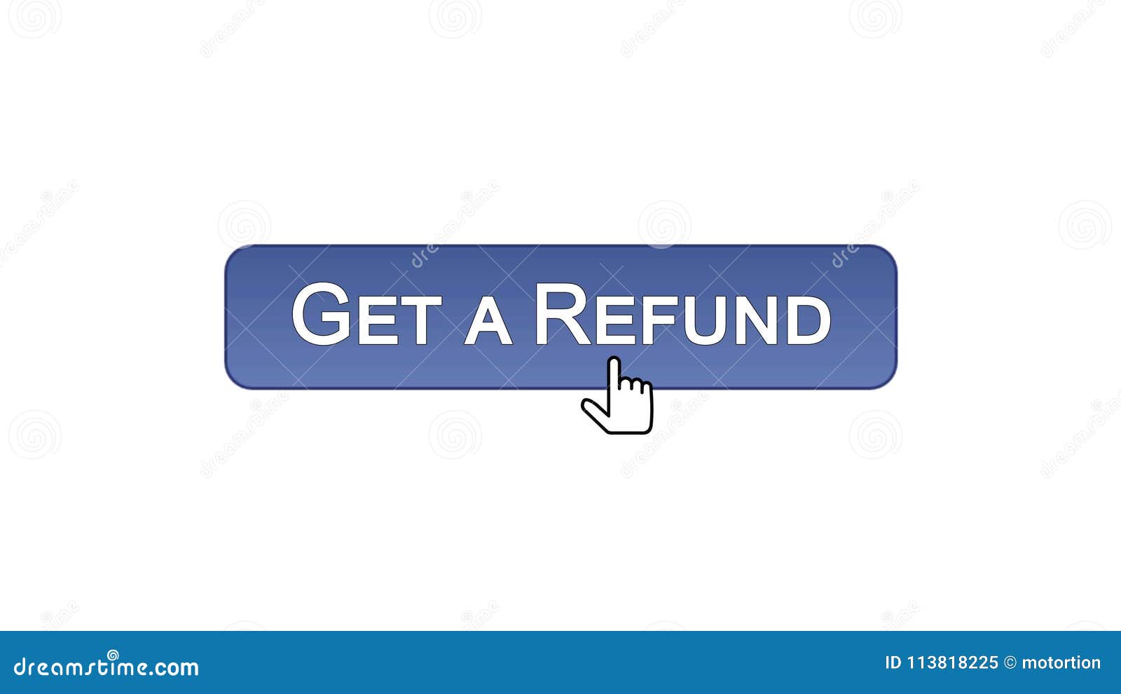 Get a Refund Web Interface Button Clicked Mouse Cursor, Violet Color, Budget Stock Illustration ...