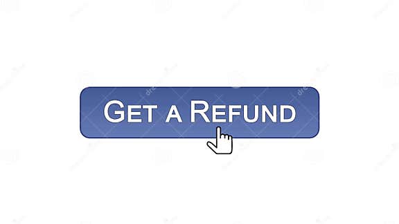 Get a Refund Web Interface Button Clicked Mouse Cursor, Violet Color, Budget Stock Illustration ...