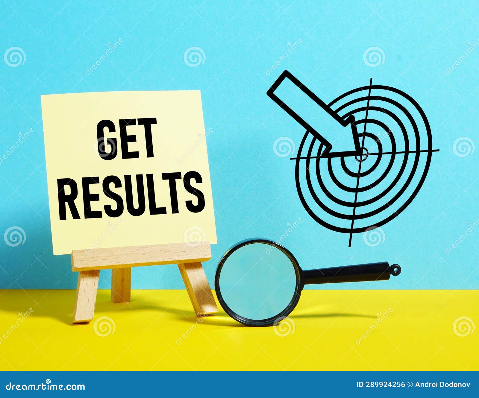 Get Results is Shown Using the Text and Picture of the Aim Stock Photo ...