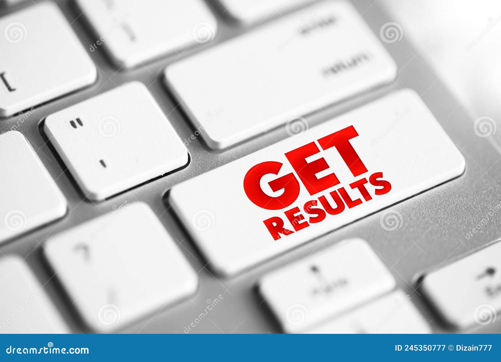 Get Results Text Button on Keyboard, Concept Background Stock Image ...