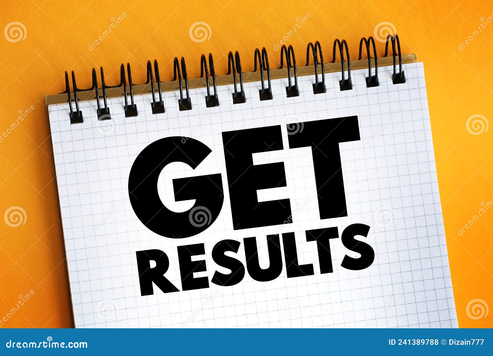 Get Results Text on Notepad, Concept Background Stock Photo - Image of ...
