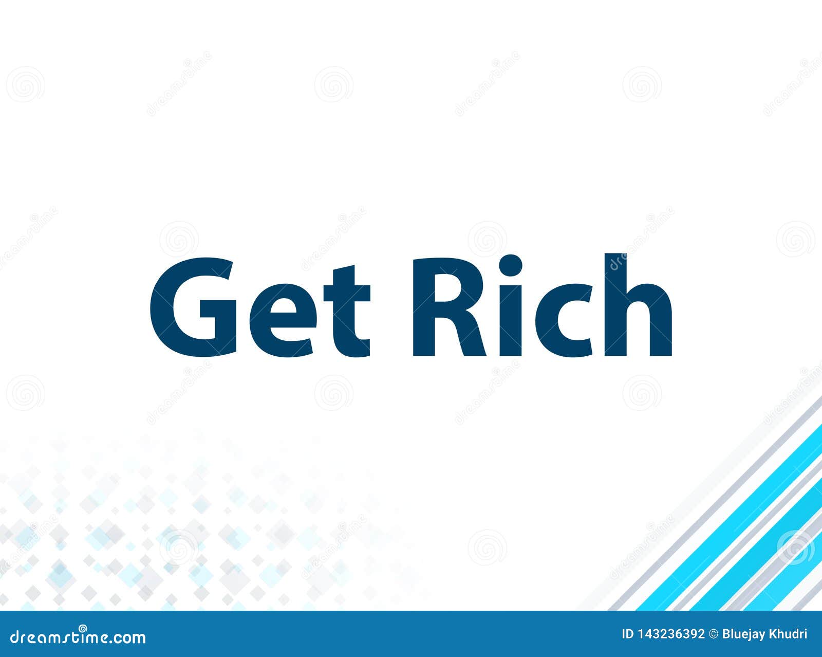 Get Rich Modern Flat Design Blue Abstract Background Stock Illustration ...