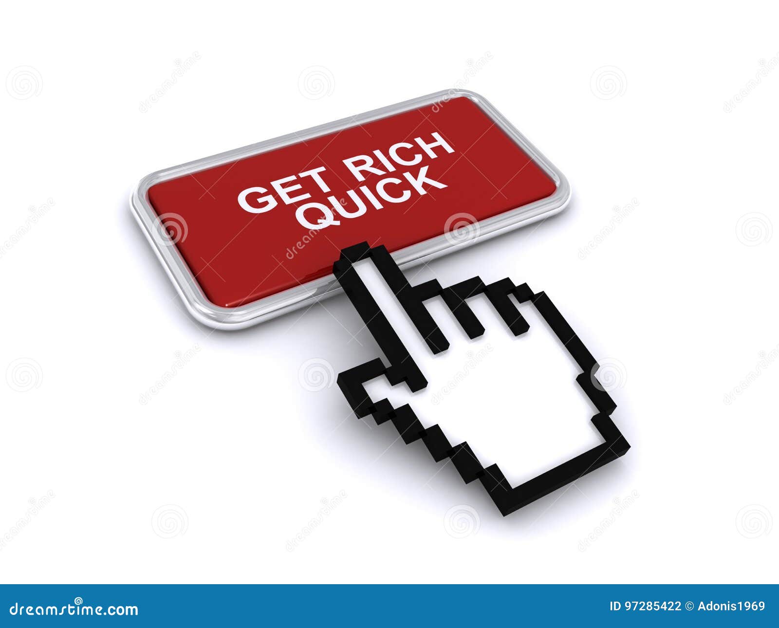 Get Rich Quick Button stock illustration. Illustration of button - 97285422