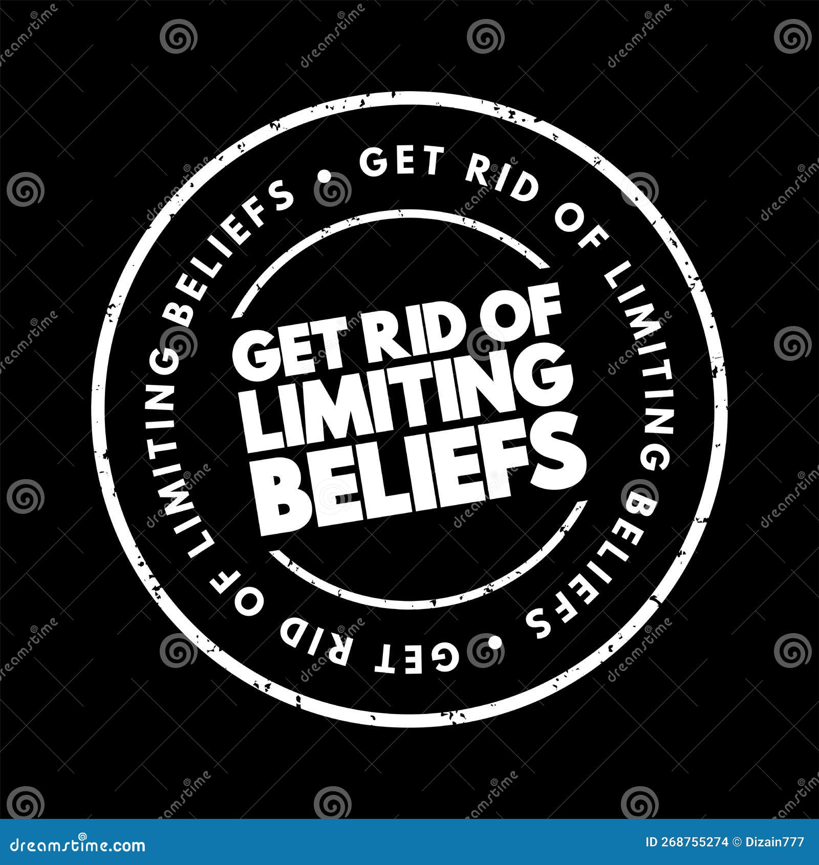 Get Rid Of Limiting Beliefs Text Stamp, Concept Background Stock Image ...