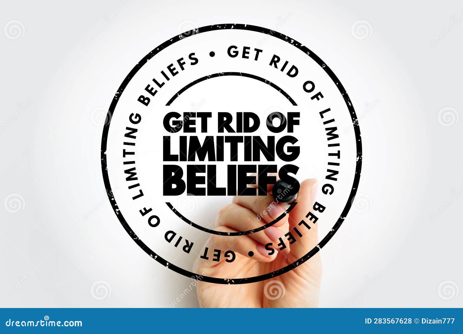 Get Rid of Limiting Beliefs Text Stamp, Concept Background Stock Photo ...