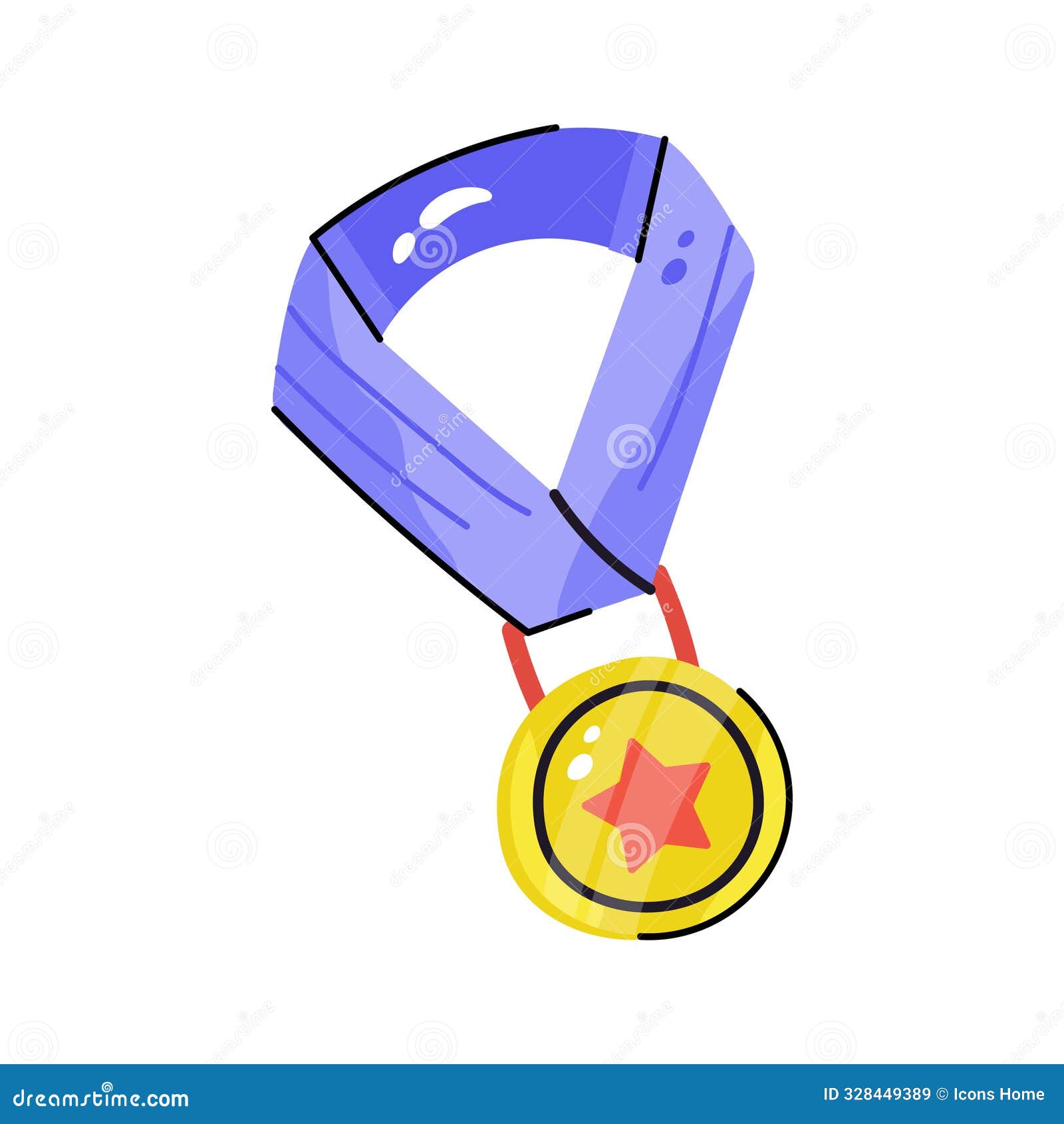 Get this Sketchy Design Sticker of Gold Medal Stock Illustration ...