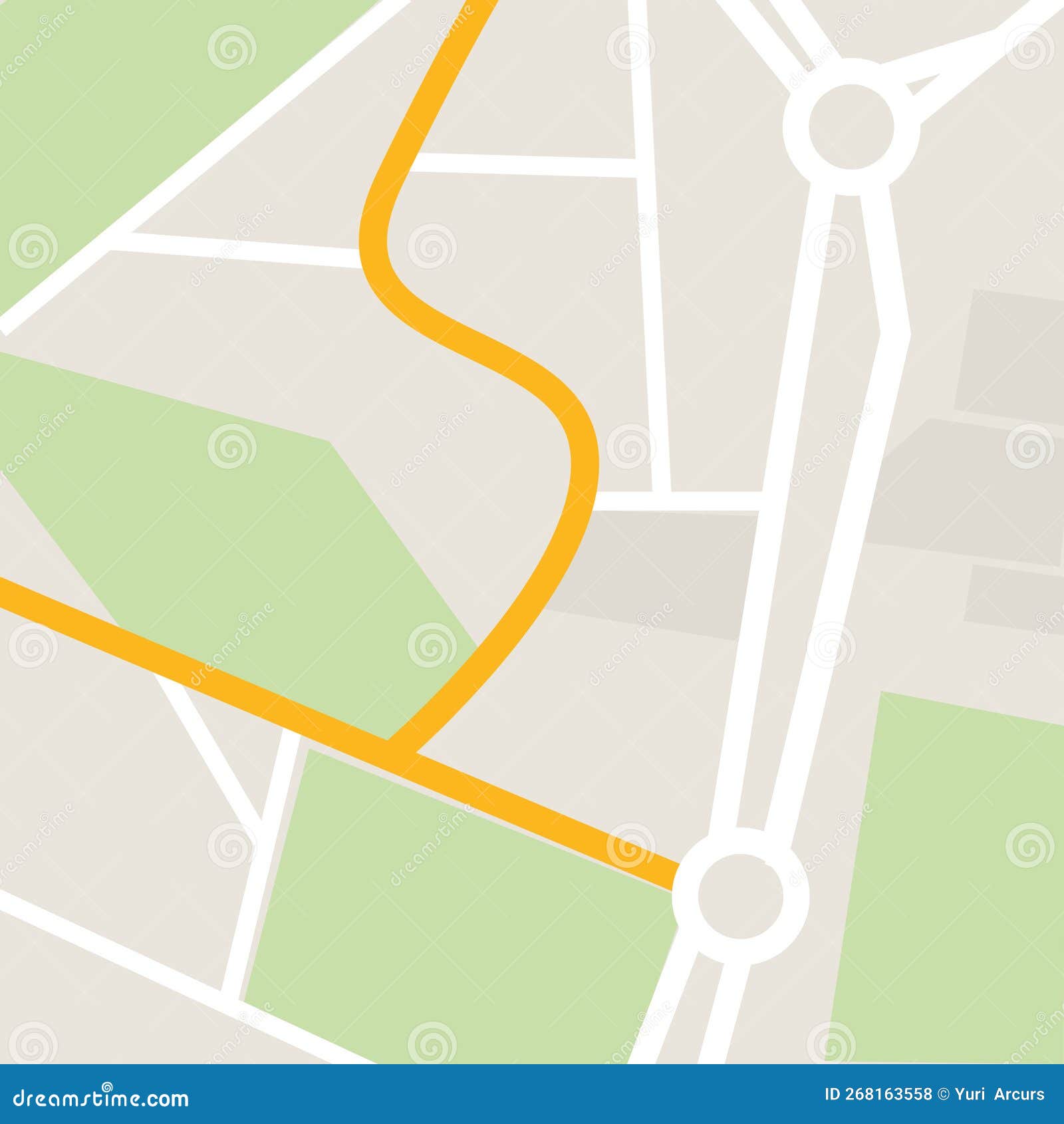 Get Some Direction. Computer Graphic of a Basic City Street Map. Stock ...