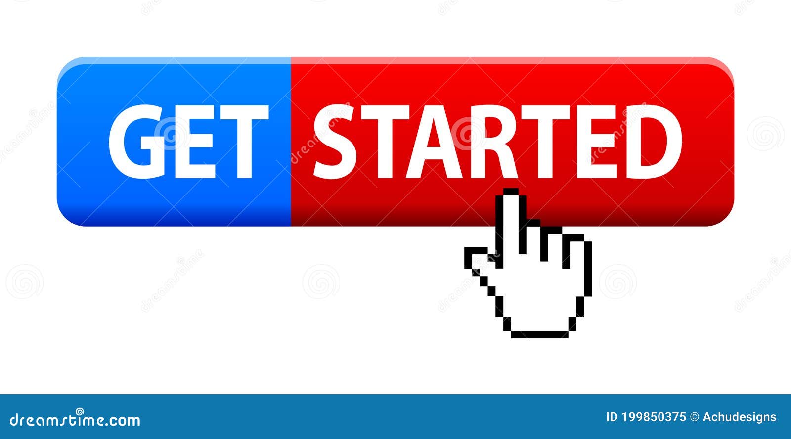 Get started button stock vector. Illustration of business - 199850375
