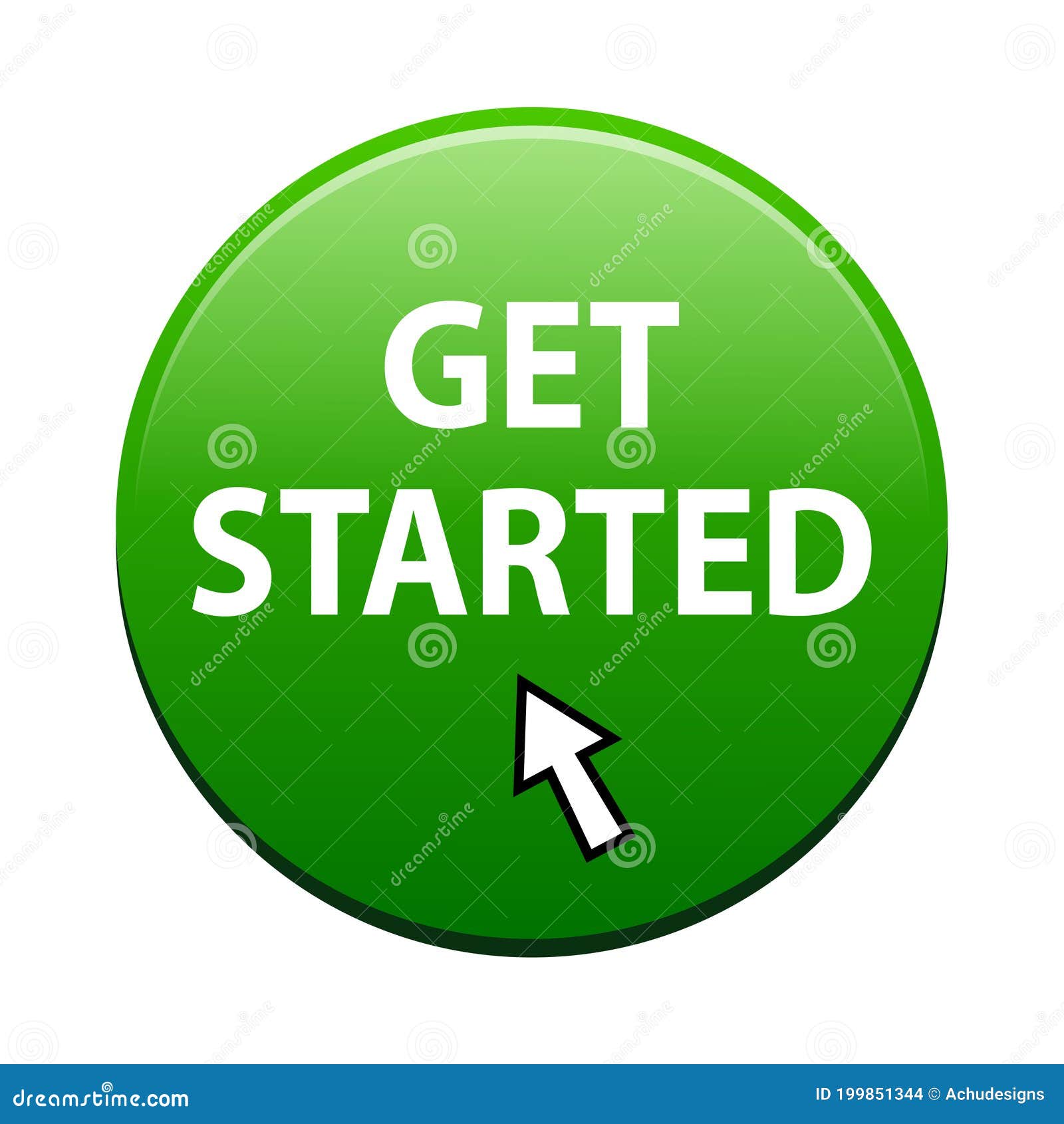 Get started button stock vector. Illustration of account - 199851344