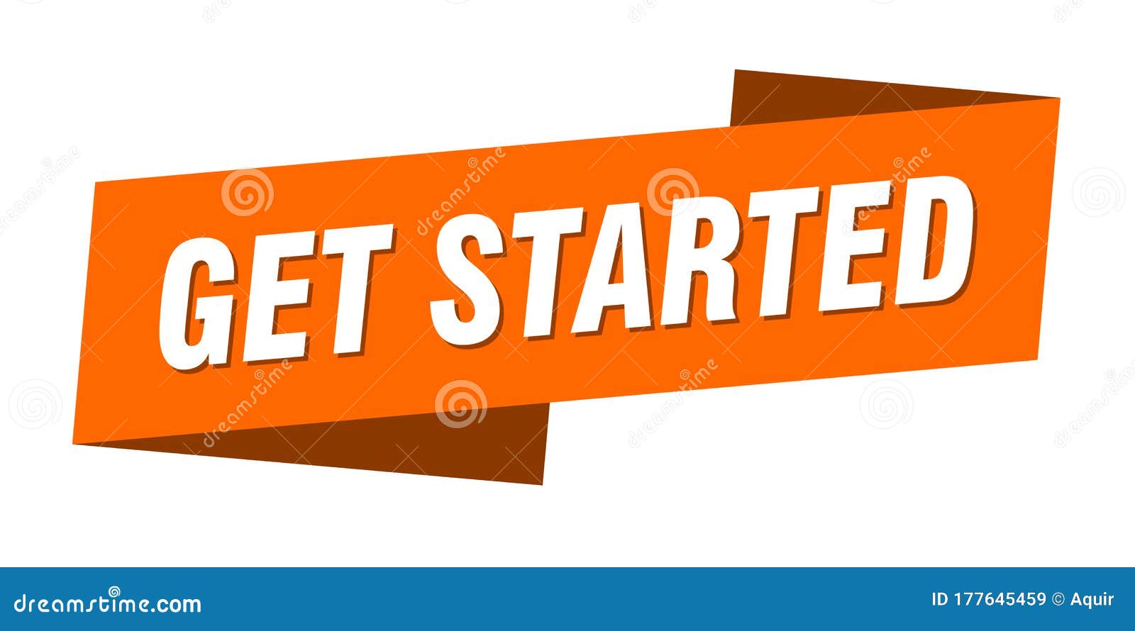 Get Started Banner Template. Get Started Ribbon Label Stock Vector ...