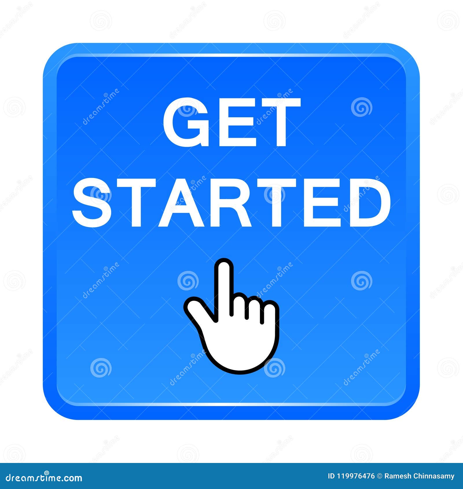 Get started button stock vector. Illustration of background - 119976476