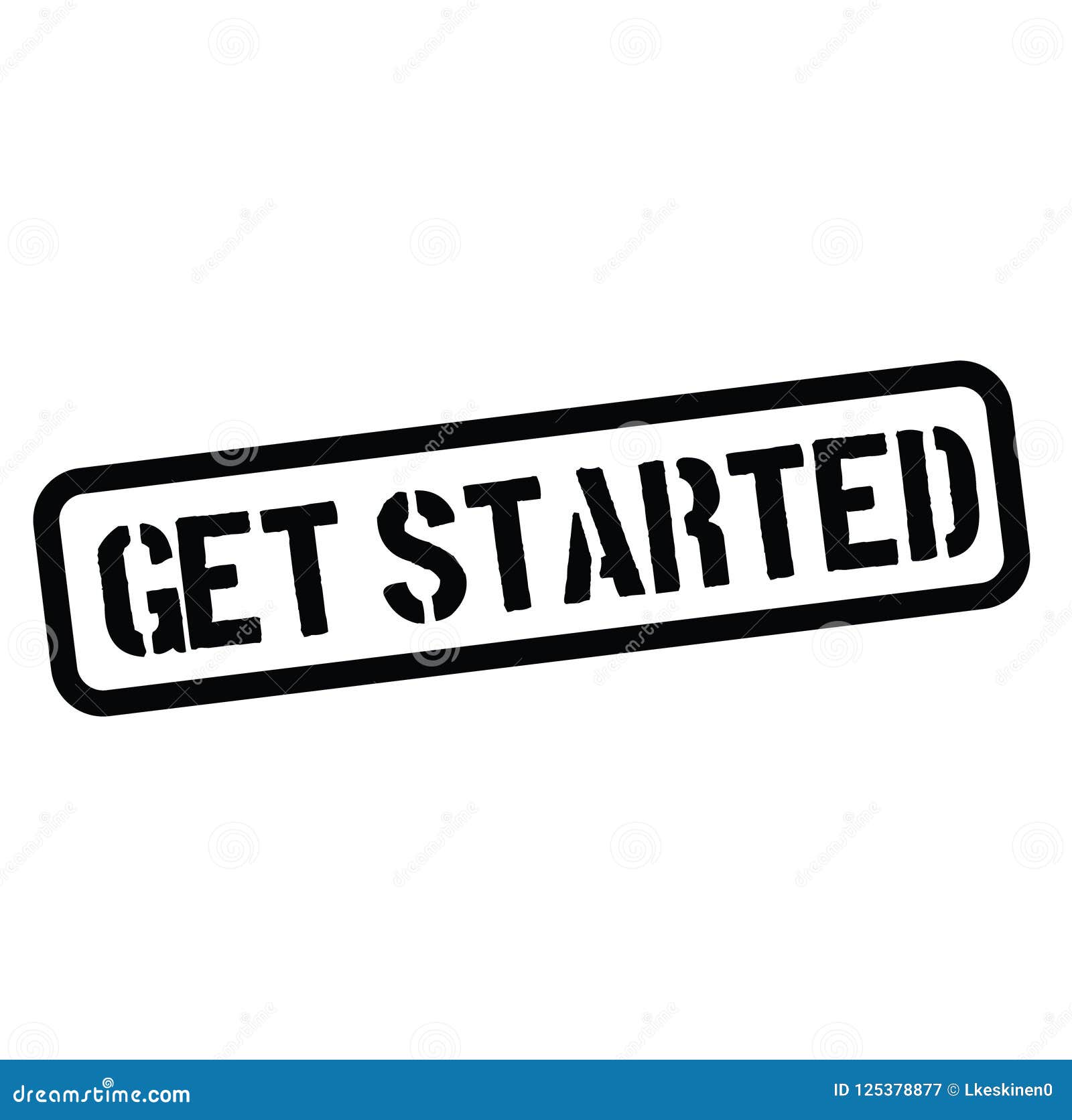 Get started rubber stamp stock vector. Illustration of collect - 125378877