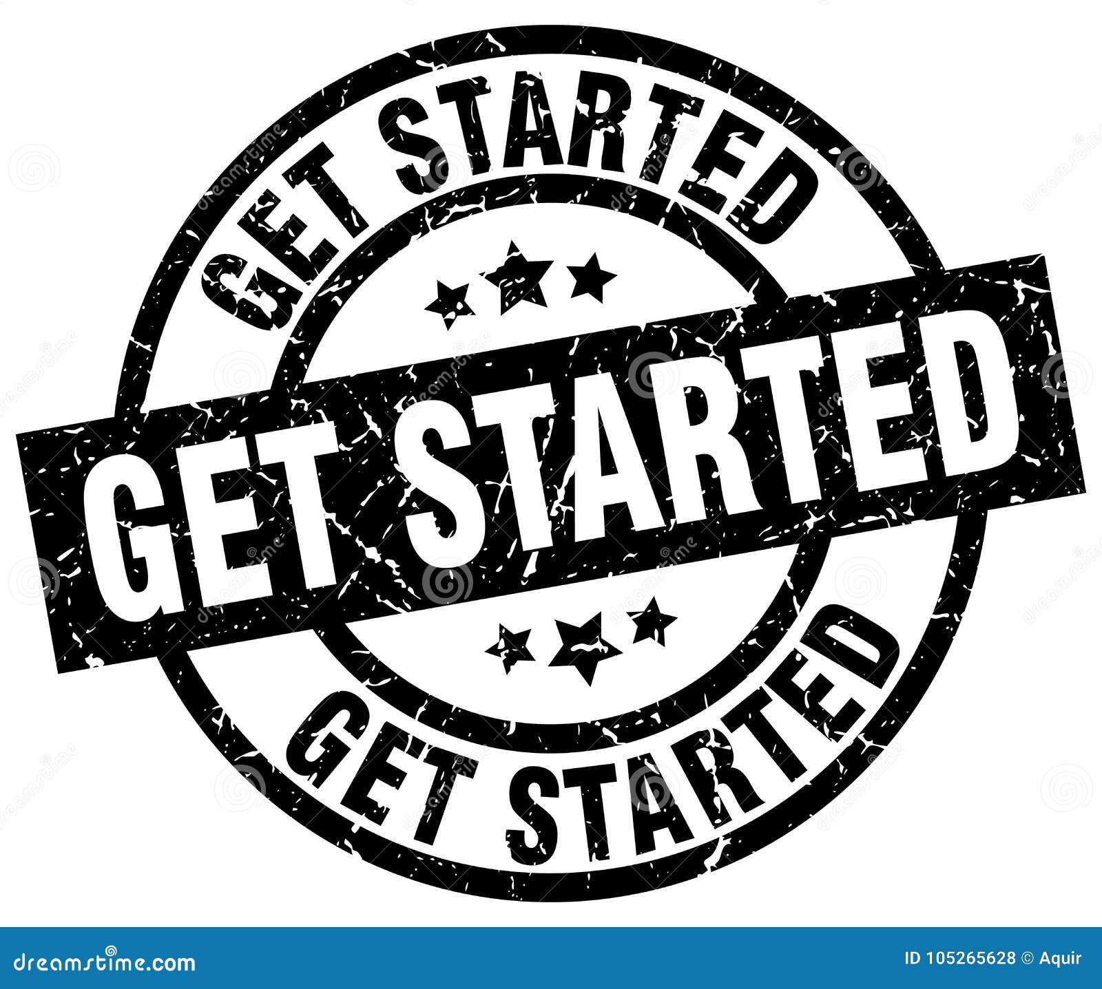 Get started stamp stock vector. Illustration of rubber - 105265628