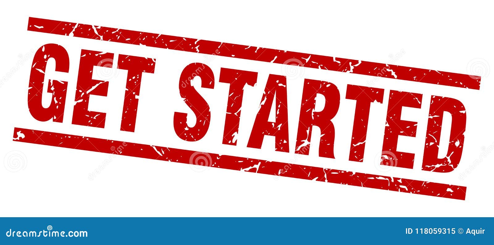 Get started stamp stock vector. Illustration of vector - 118059315
