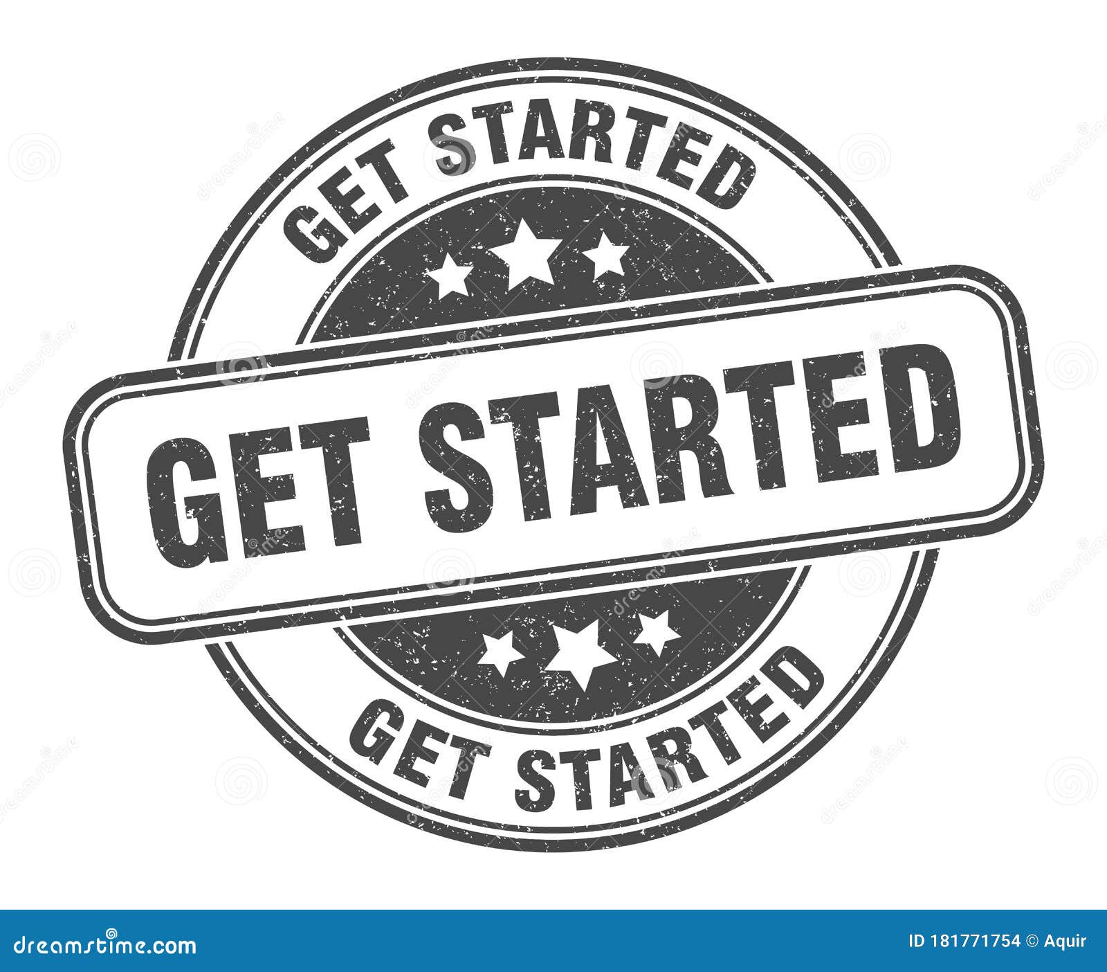 Get Started Stamp. Get Started Round Grunge Sign Stock Vector ...
