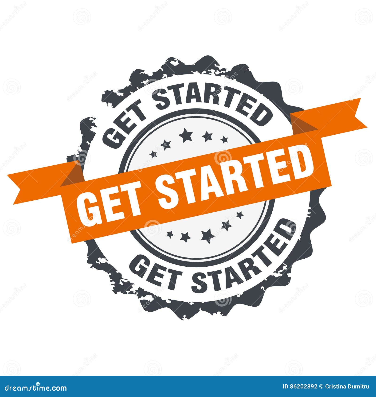 Get Started Stamp Vector Illustration | CartoonDealer.com #82654238