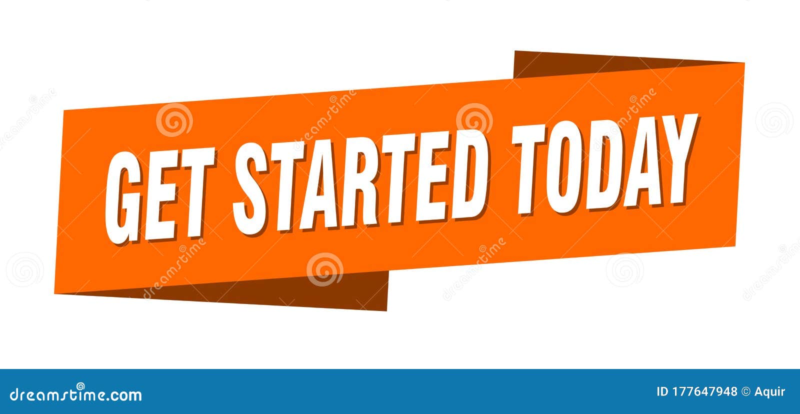 Get Started Today Banner Template. Get Started Today Ribbon Label Stock ...