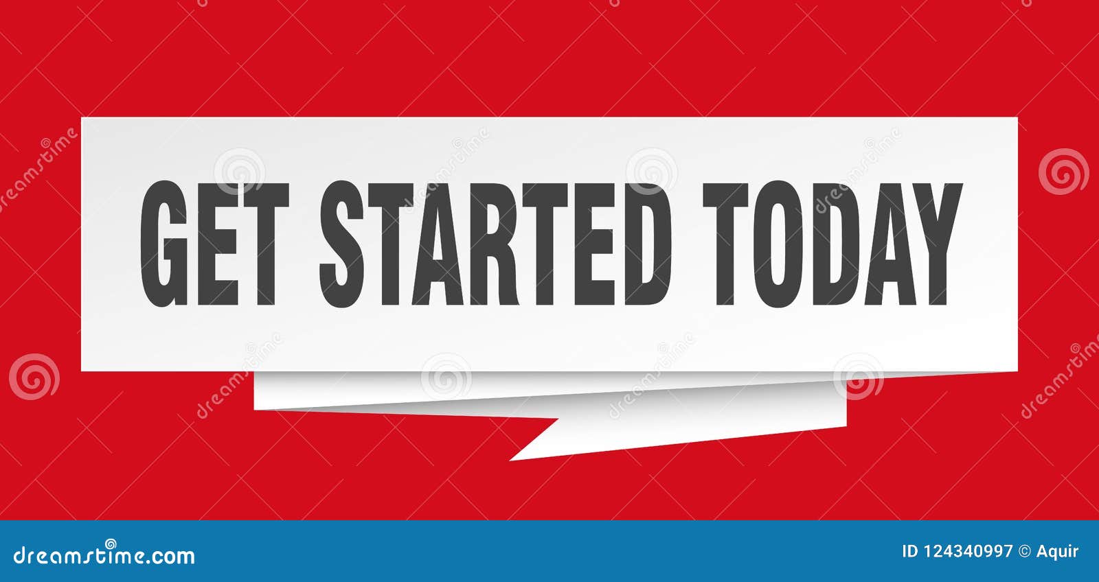 Get started today stock vector. Illustration of banner - 124340997