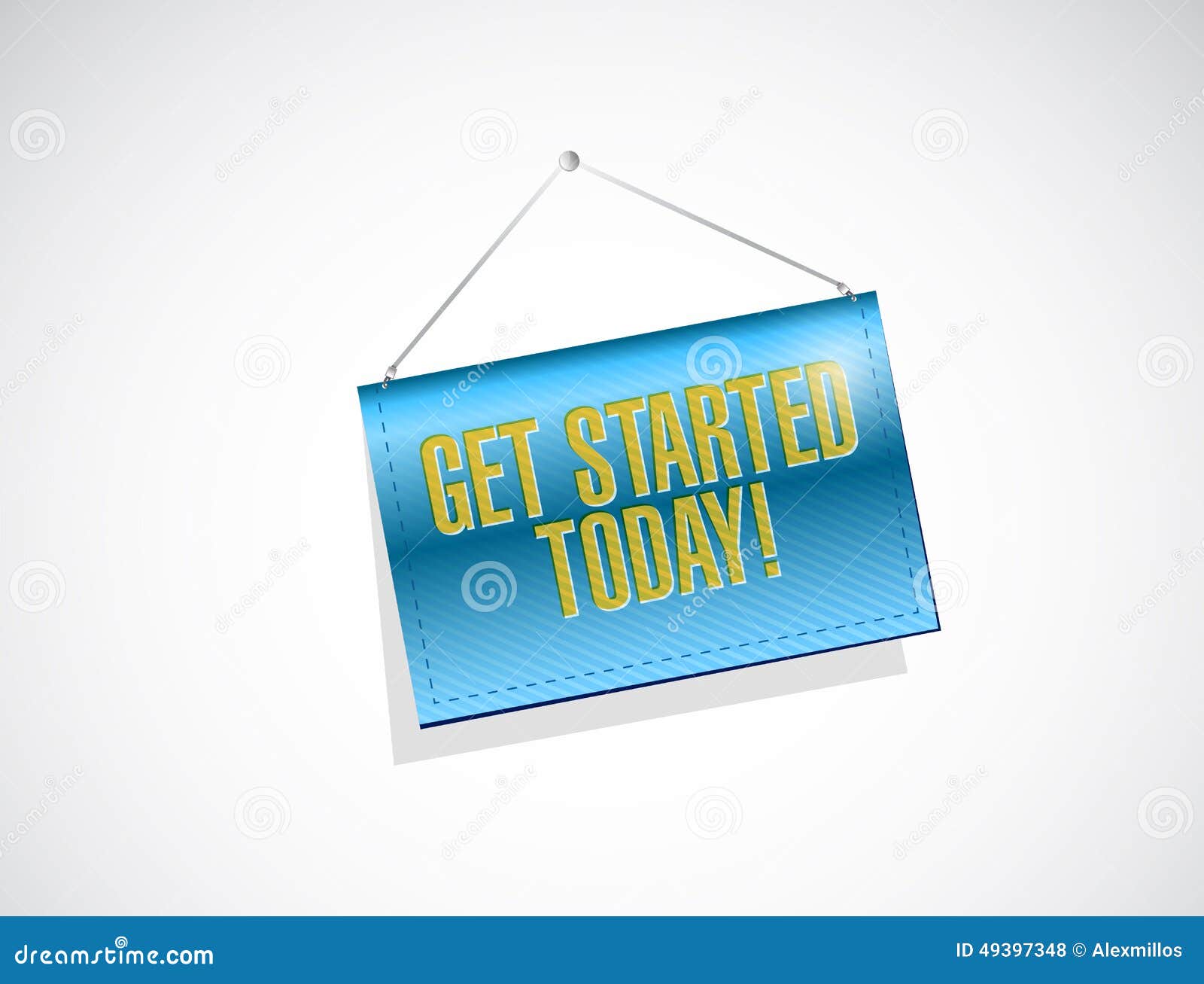 Get Started Today Hanging Banner Illustration Stock Illustration ...
