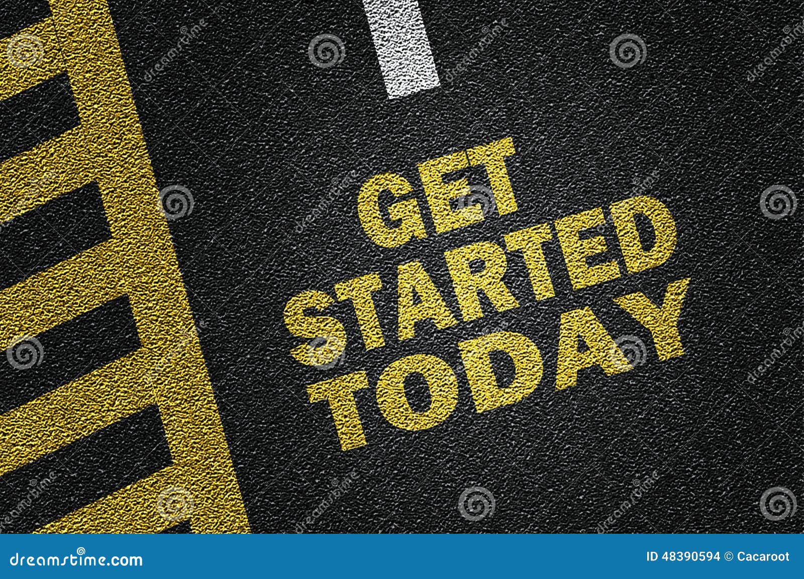 Get started today stock illustration. Illustration of road - 48390594