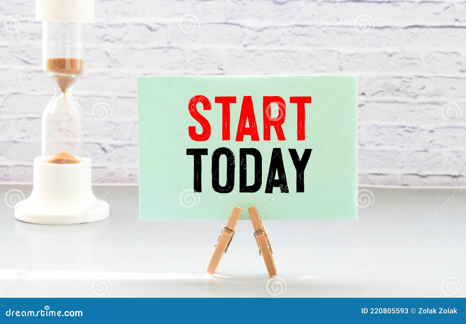 Get Started Today - Text on a Vintage Slate Blackboard - Motivation ...