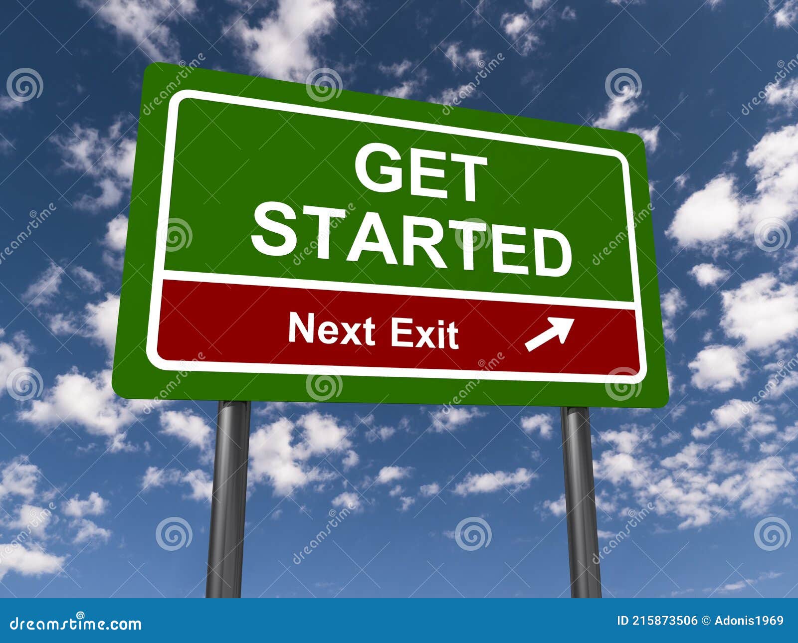 Get started traffic sign stock illustration. Illustration of innovation ...
