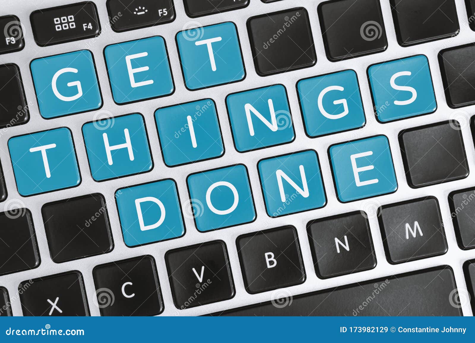 Get Things Done Words on Computer Keyboard Stock Image - Image of focus ...