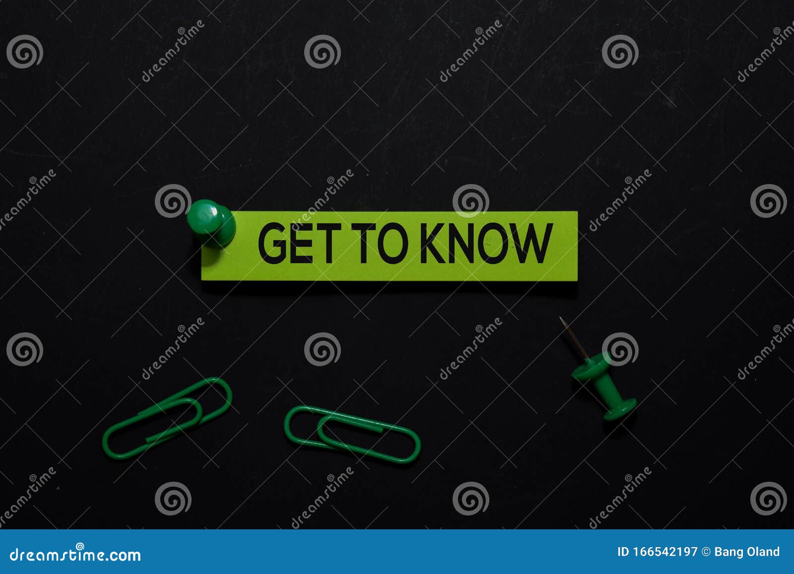 Get To Know Write On Sticky Notes. Top View Isolated On Black ...